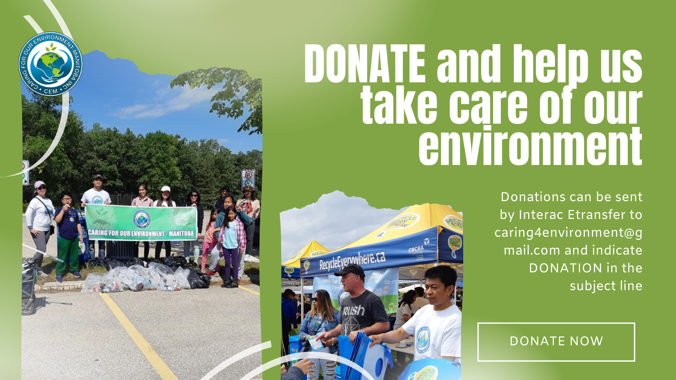 DONATE – Caring For Our Environment Manitoba Inc.